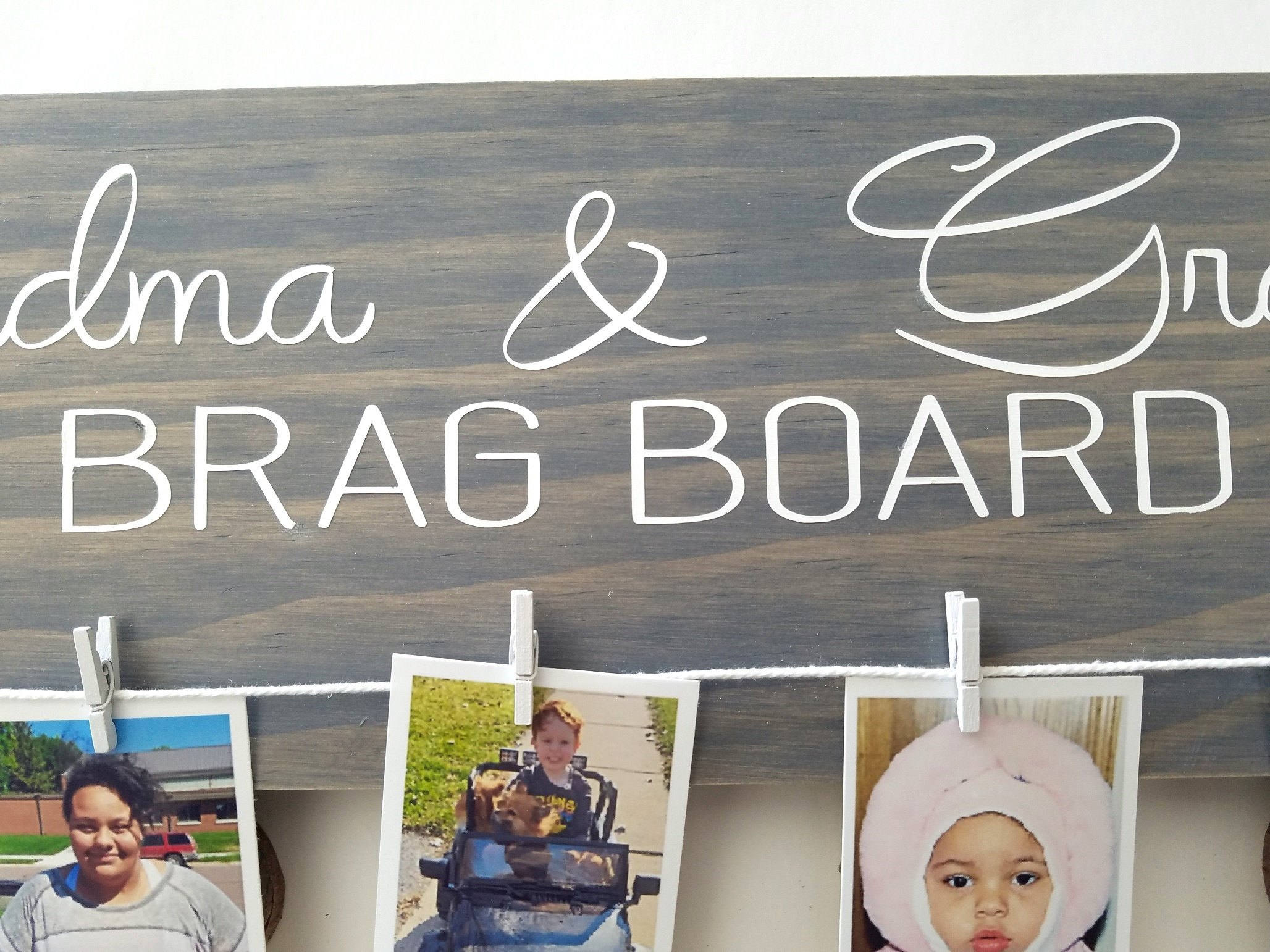 Custom Painted Brag Board Photo Display Choose Name Color - Etsy