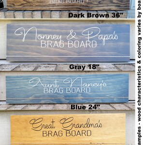 Custom Painted Brag Board Photo Display - Choose Name, Color, Size ...