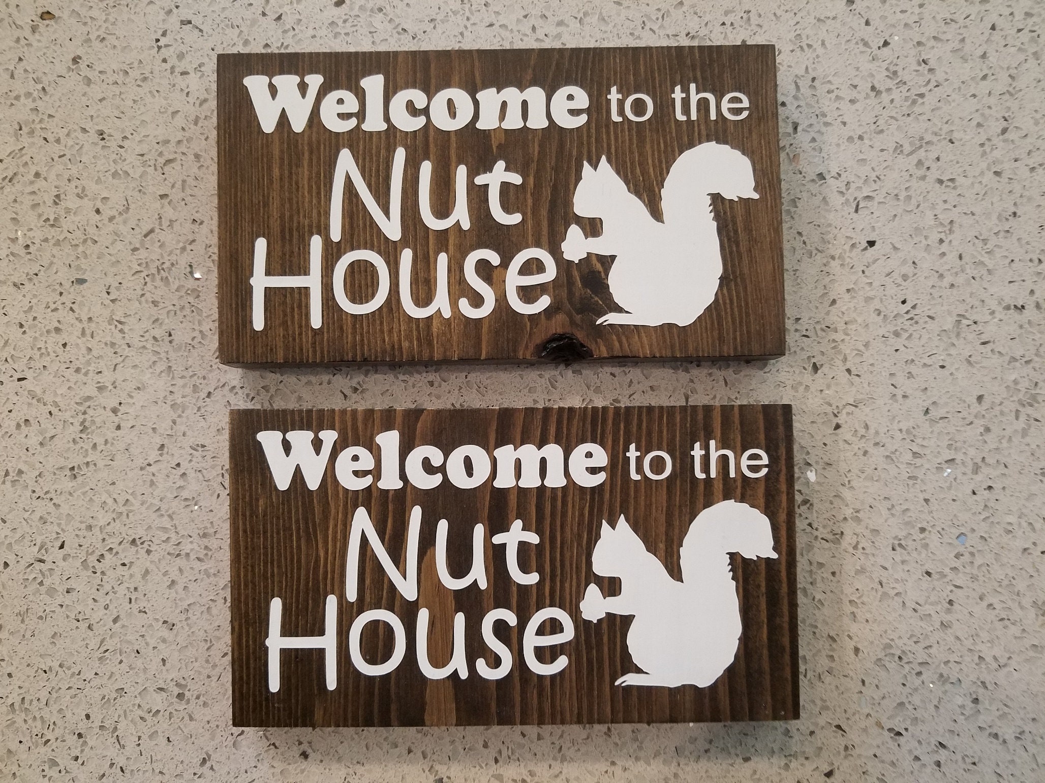 Painted Sign - Pine 4 X 7 - Welcome to the Nut House - Wood Wall Art ...
