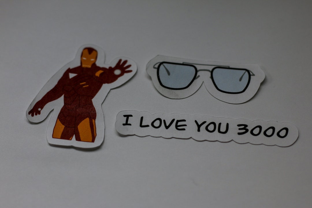 Iron Man Sticker Set, Pack of 3, Vinyl Sticker Set, Quote Sticker ...