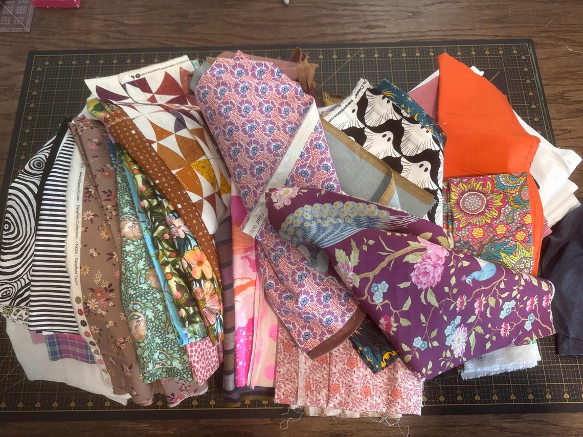 Ruby Star Fabric - Scrap Bundle (various Pieces and Cuts) (please Read ...