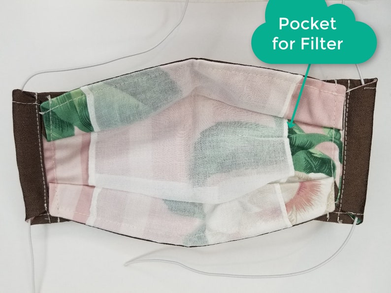Tightly Woven Silk Double Layer Face Mask With Pocket for Filter ...