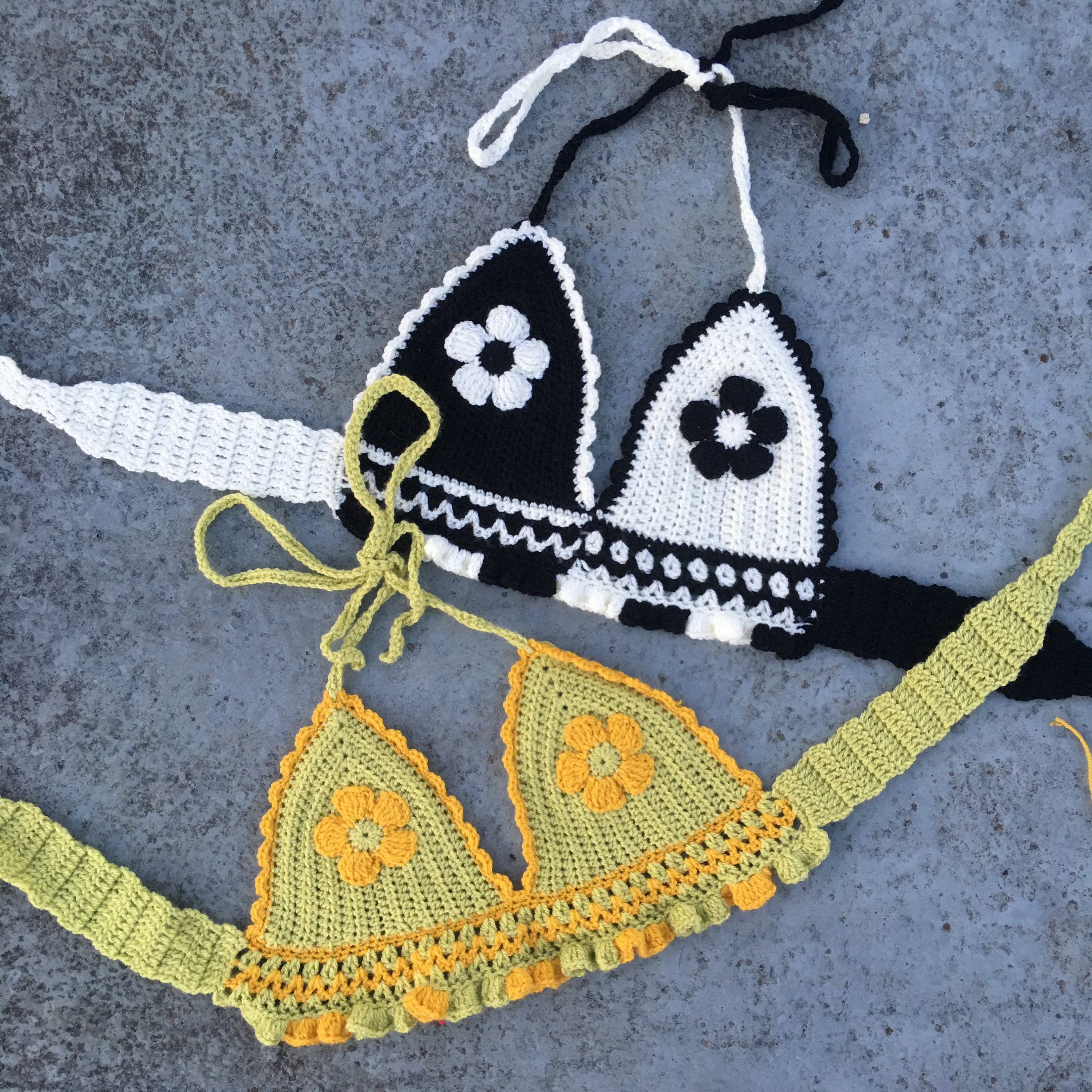 Summer Flower 70s Crochet Bra Pattern - Etsy
