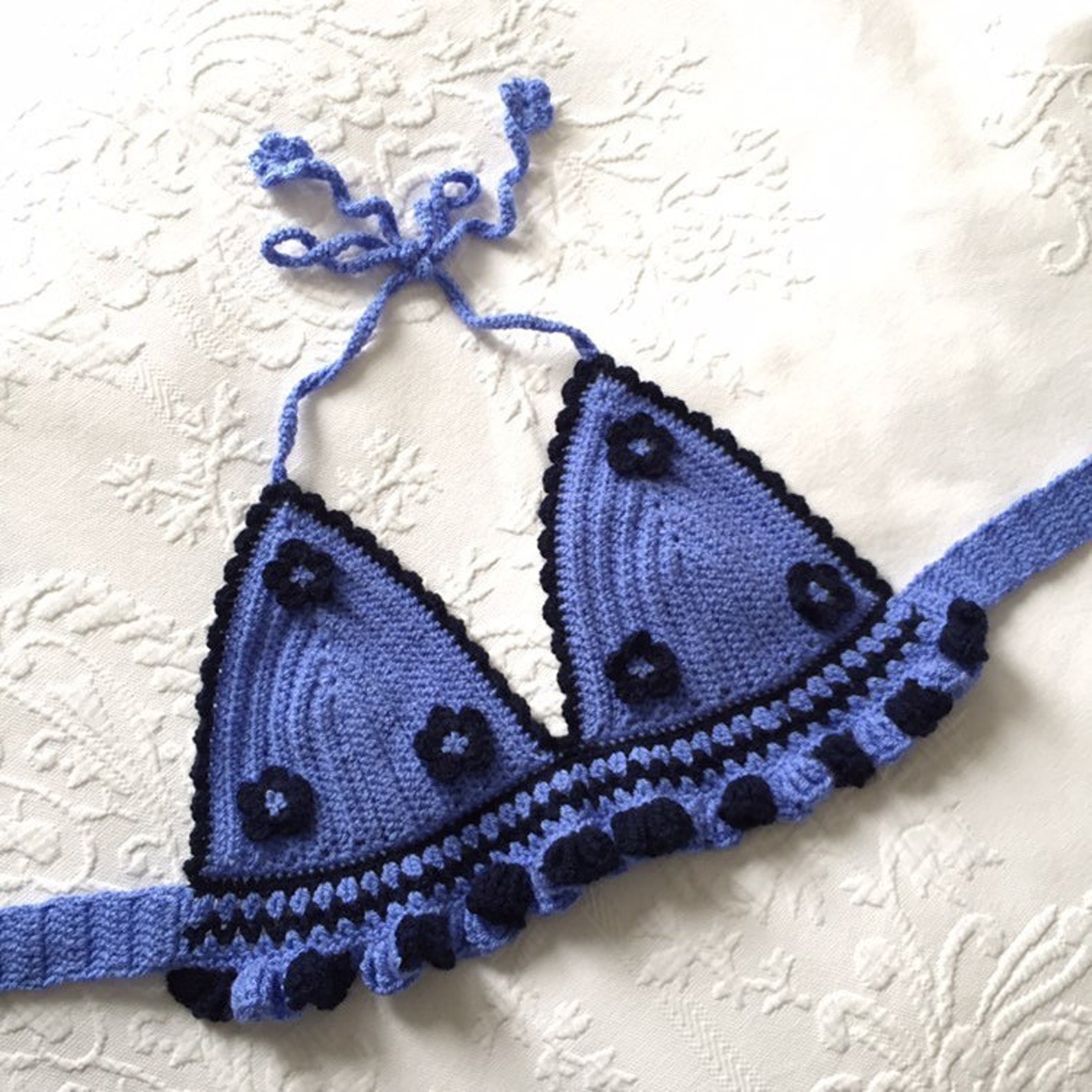 Summer Flower 70s Crochet Bra Pattern - Etsy