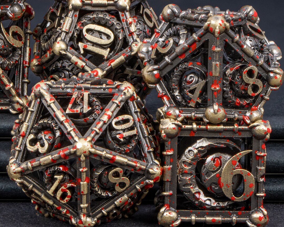 Dnd D20 Blood Bronze Sun Moon RPG D10 Handmade Polyhedral - Etsy