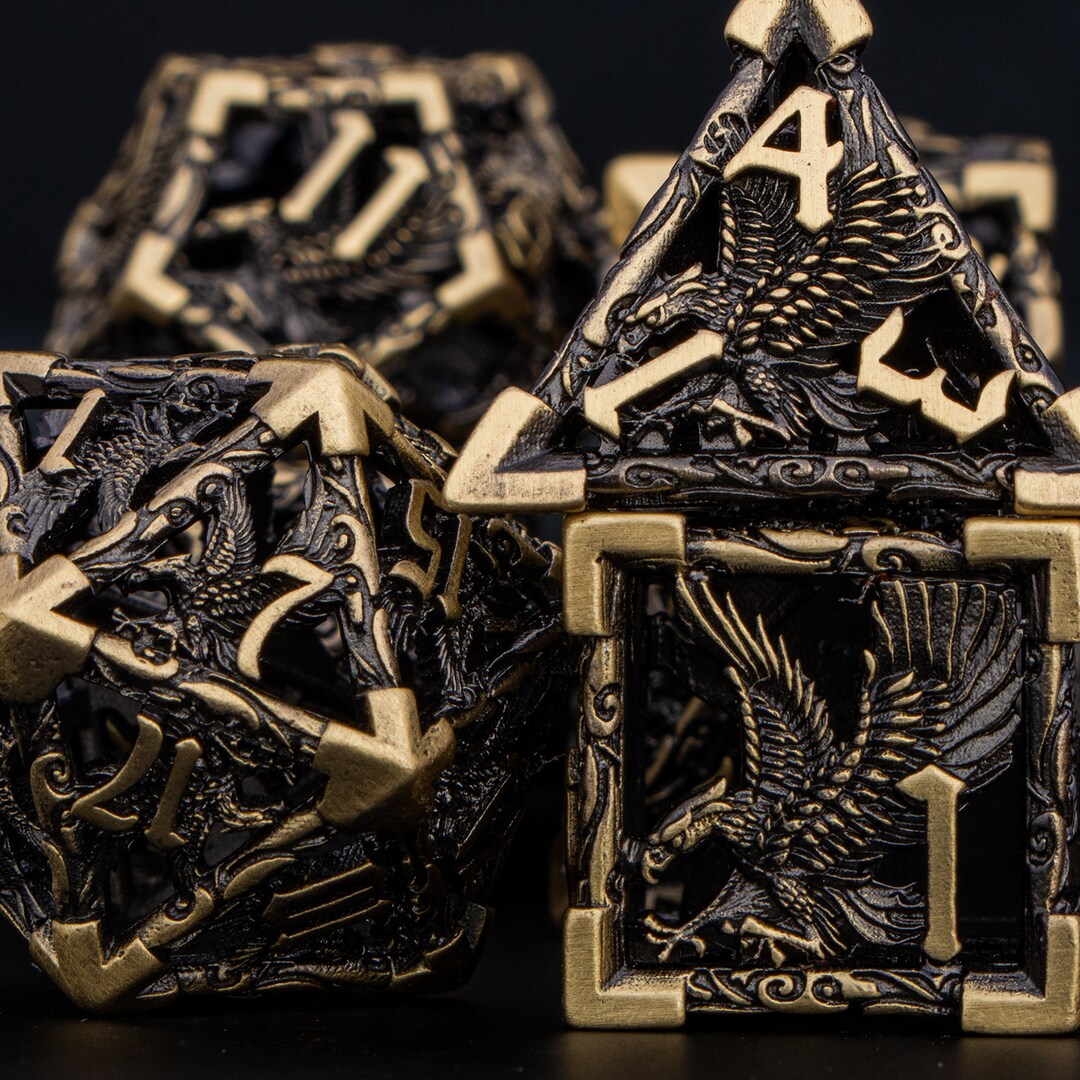 Hollow DND D20 Metal Bronze D and D Role Playing Game Dice - Etsy