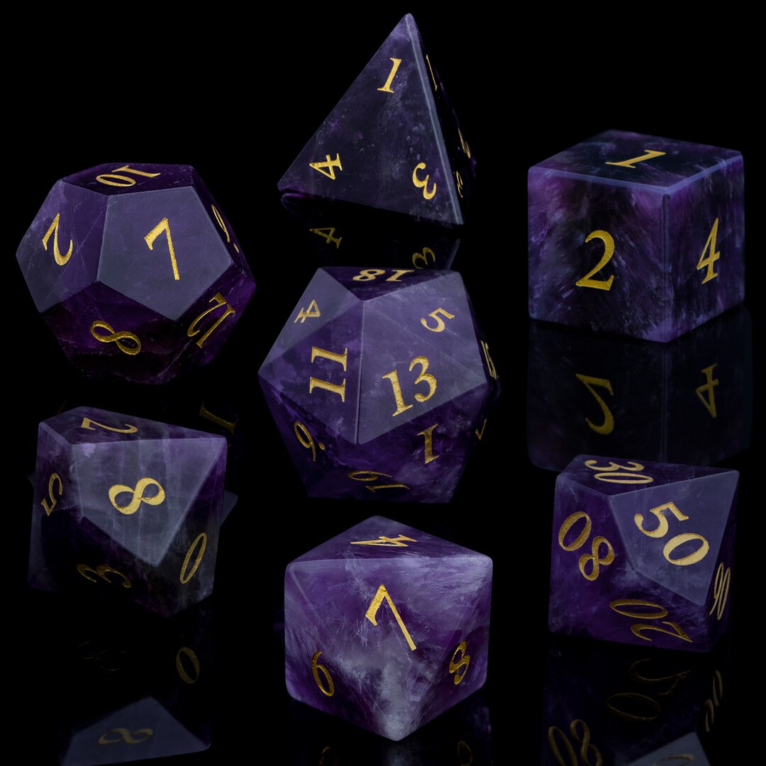 Dnd Purple Sharp Edge Polyhedral Crystal Stone&gem D and D - Etsy