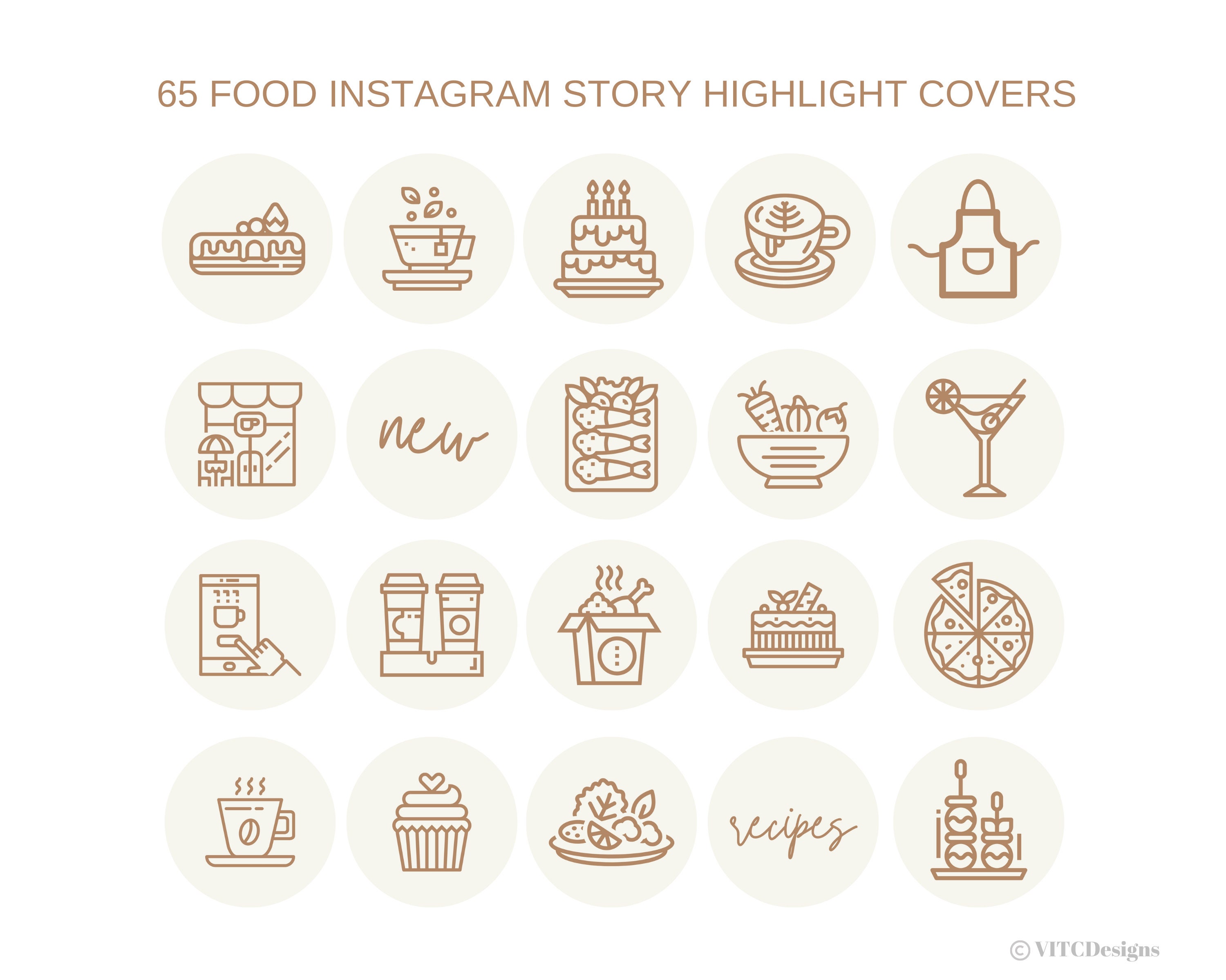 Digital Drawing & Illustration Art & Collectibles IG Story Covers Food ...