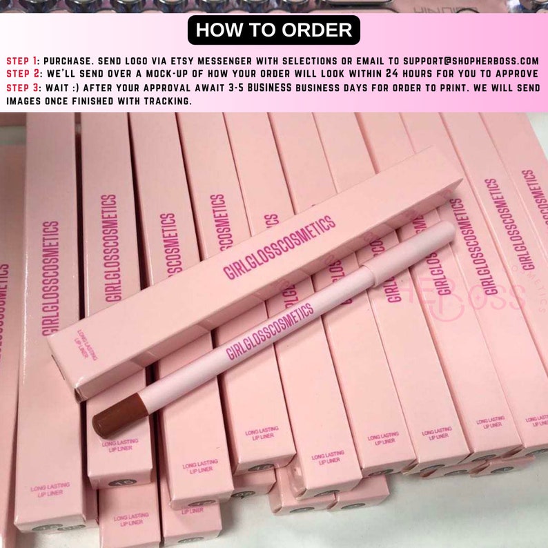 Custom Lip Liners: Private Label Wholesale Pink Wooden Lip Liner (boxes ...