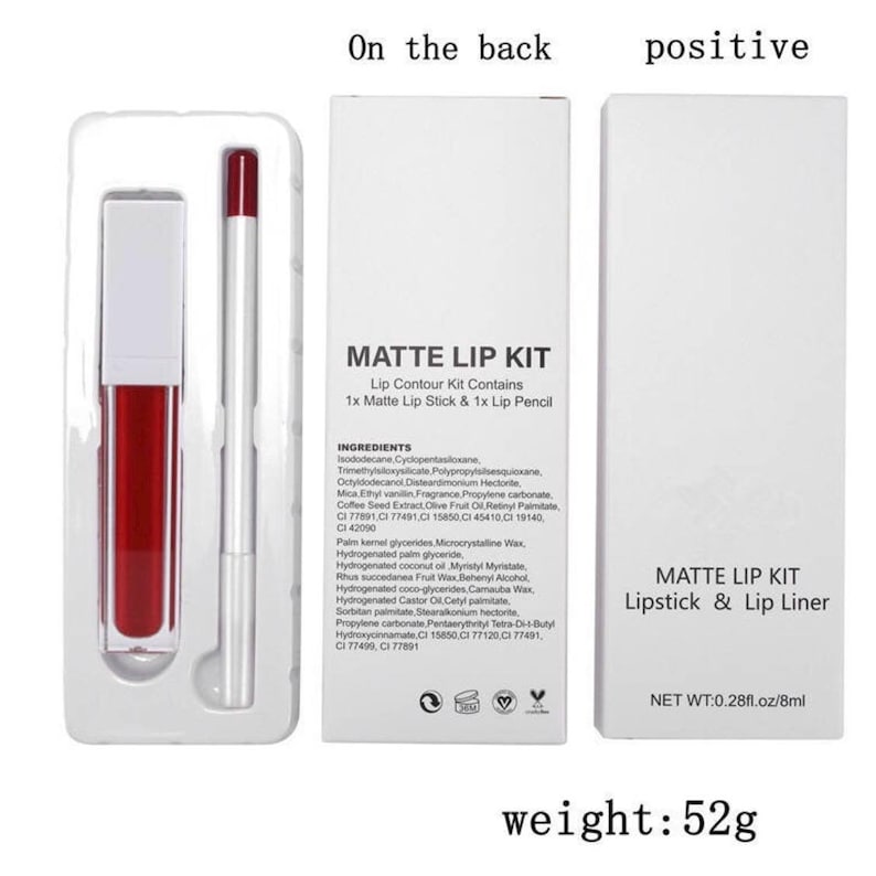 Private Label - Customized Matte Liquid Lip Stick Lip Kit - Etsy