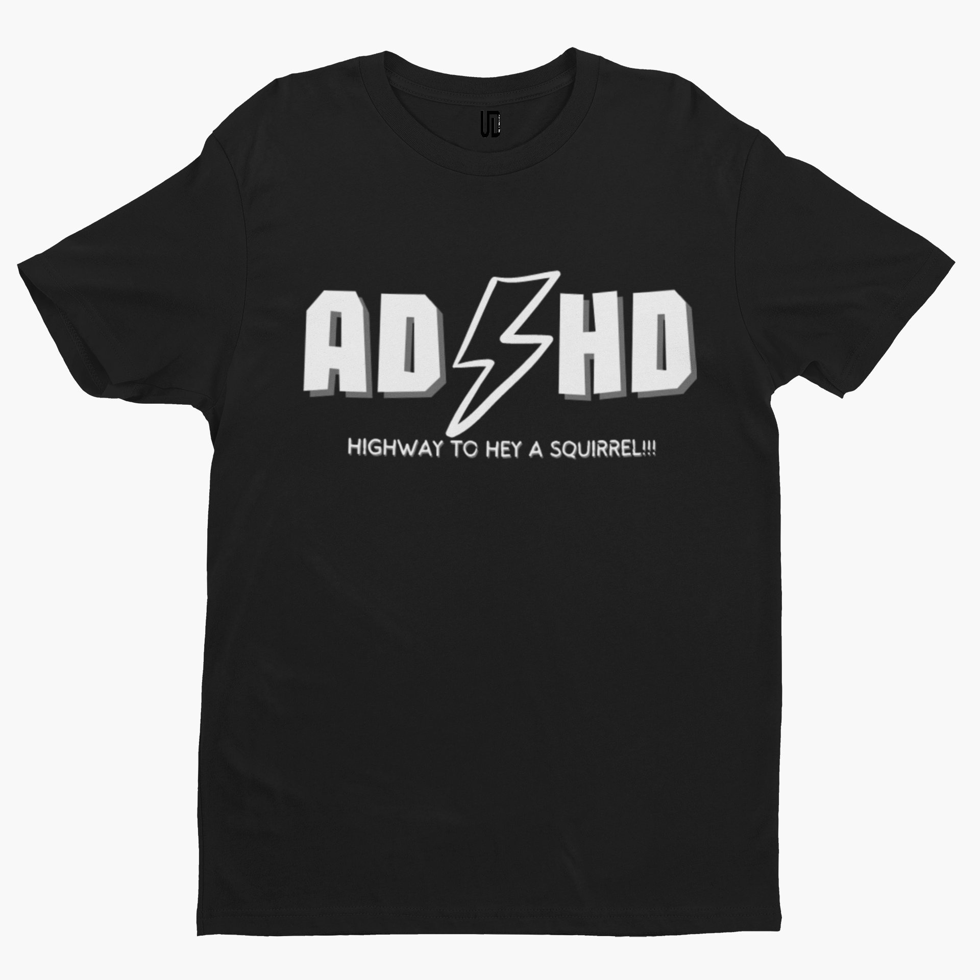 ADHD ACDC T-shirt -comedy Funny Gift Film Movie TV Rock Music Skit Squirrel - Etsy UK
