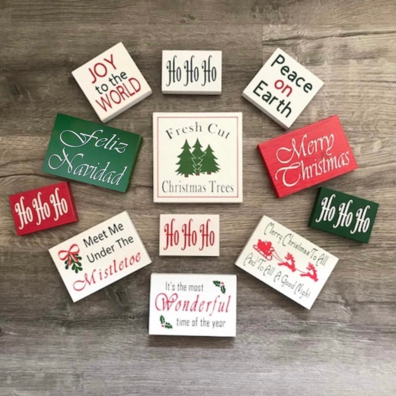 Mini Christmas Signs - Etsy