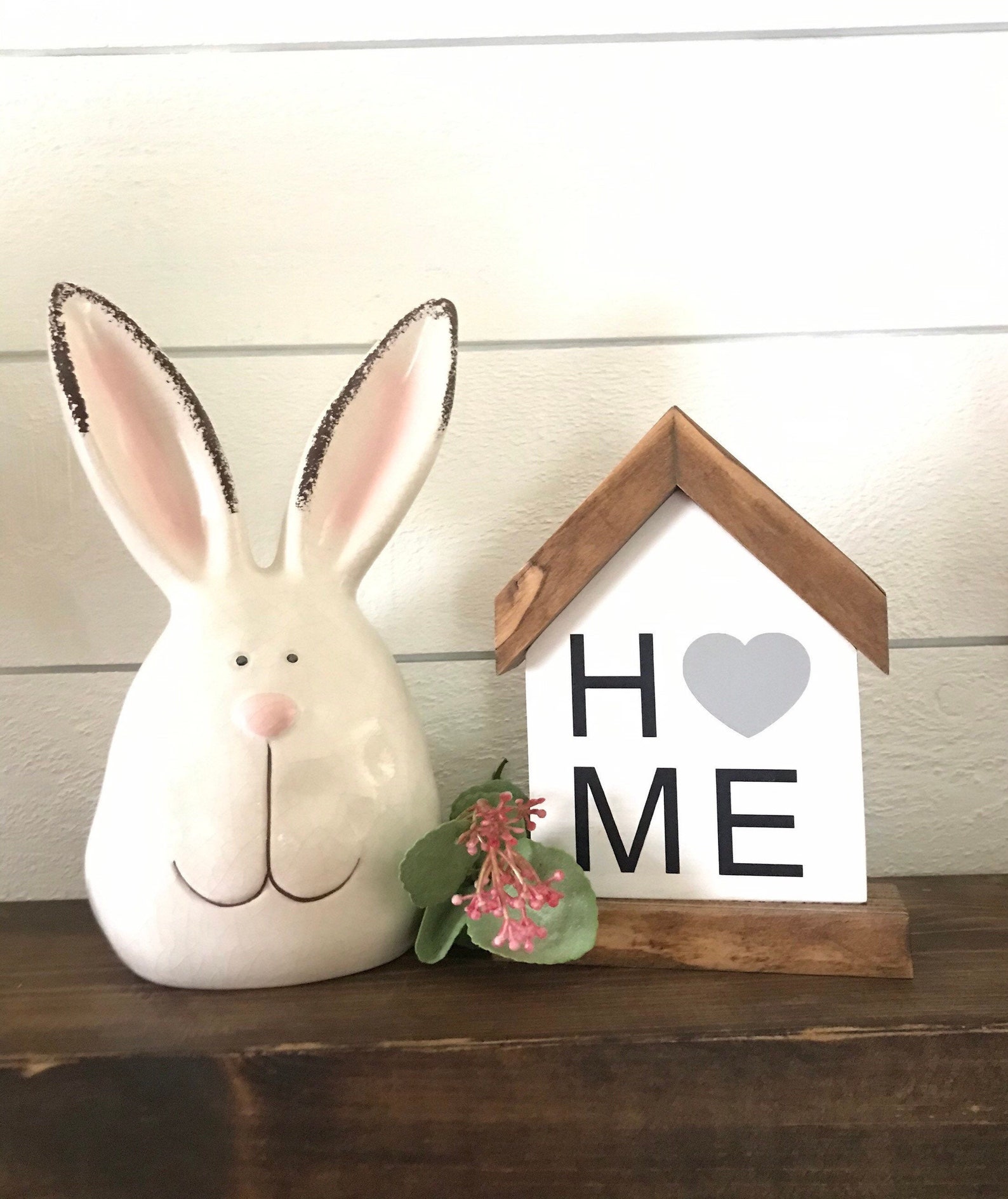 Home With Heart Mini Wooden House Sign Housewarming Gift - Etsy
