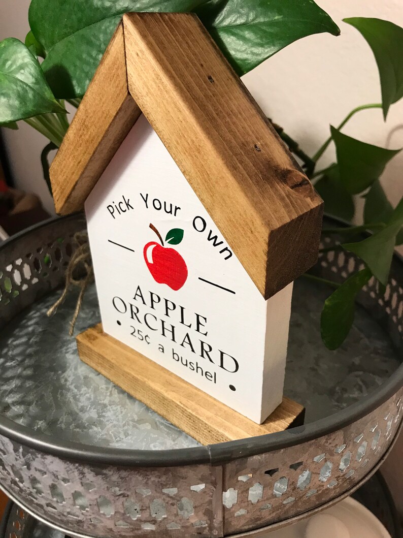 Pick Your Own Apple Orchard Mini Sign Tiered Tray Mini House | Etsy