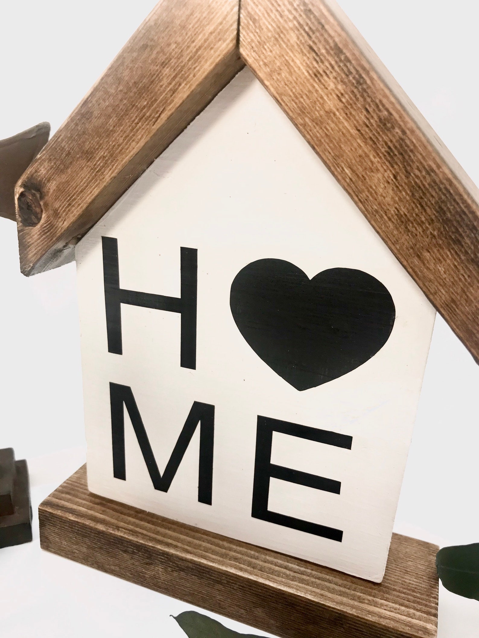Home With Heart Mini Wooden House Sign Housewarming Gift | Etsy