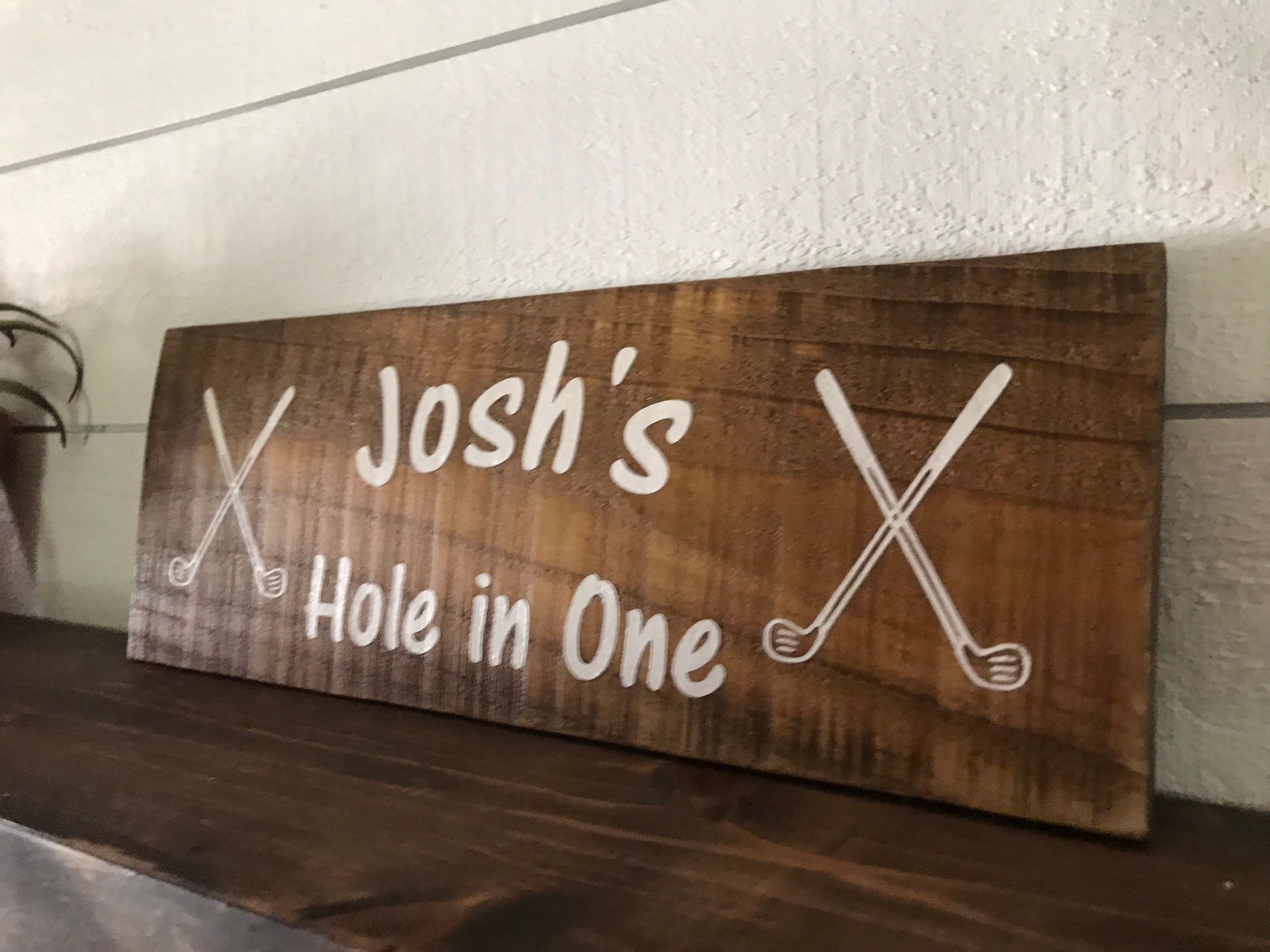 Personalized Reclaimed Wood Golf Sign Hole in One Sign 19th | Etsy