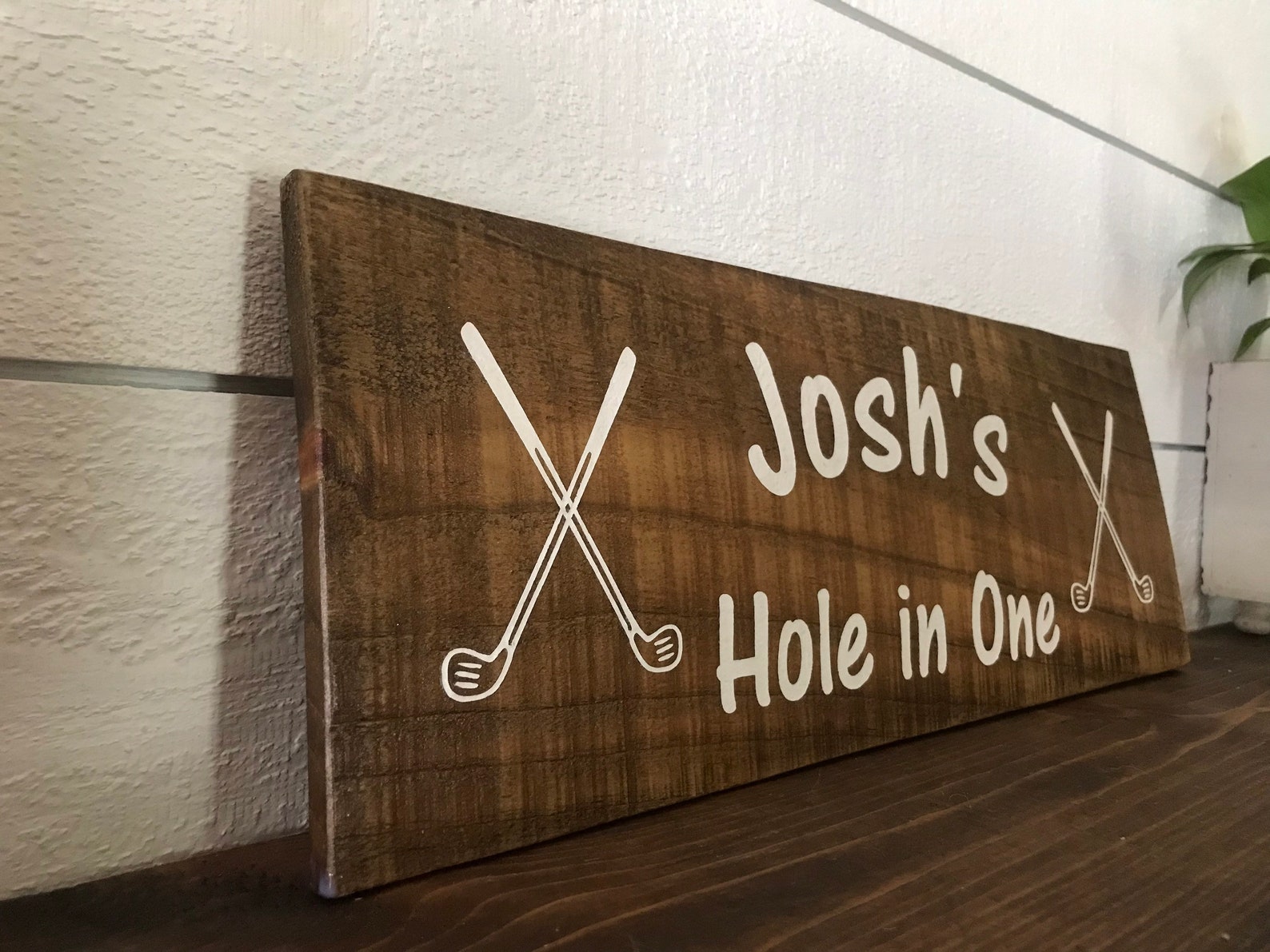 Personalized Reclaimed Wood Golf Sign Hole in One Sign 19th | Etsy