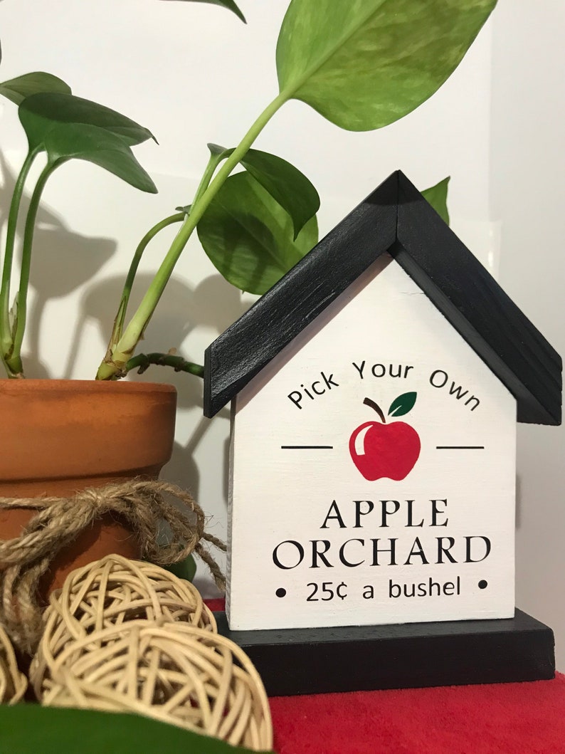 Pick Your Own Apple Orchard Mini Sign Tiered Tray Mini House | Etsy
