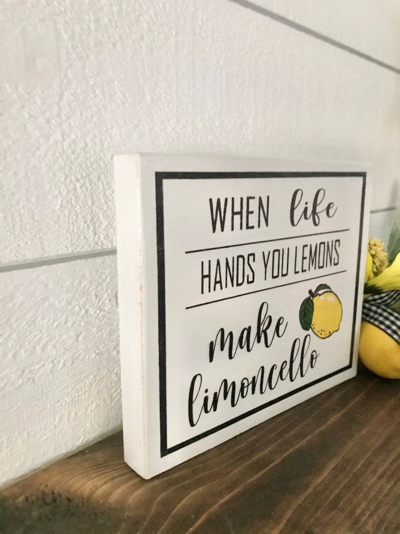 When Life Hands You Lemons Make Limoncello Tiered Tray Sign - Etsy