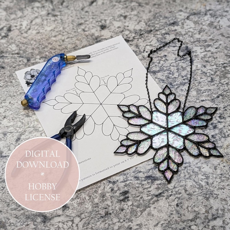 Stained Glass Snowflakes - Etsy