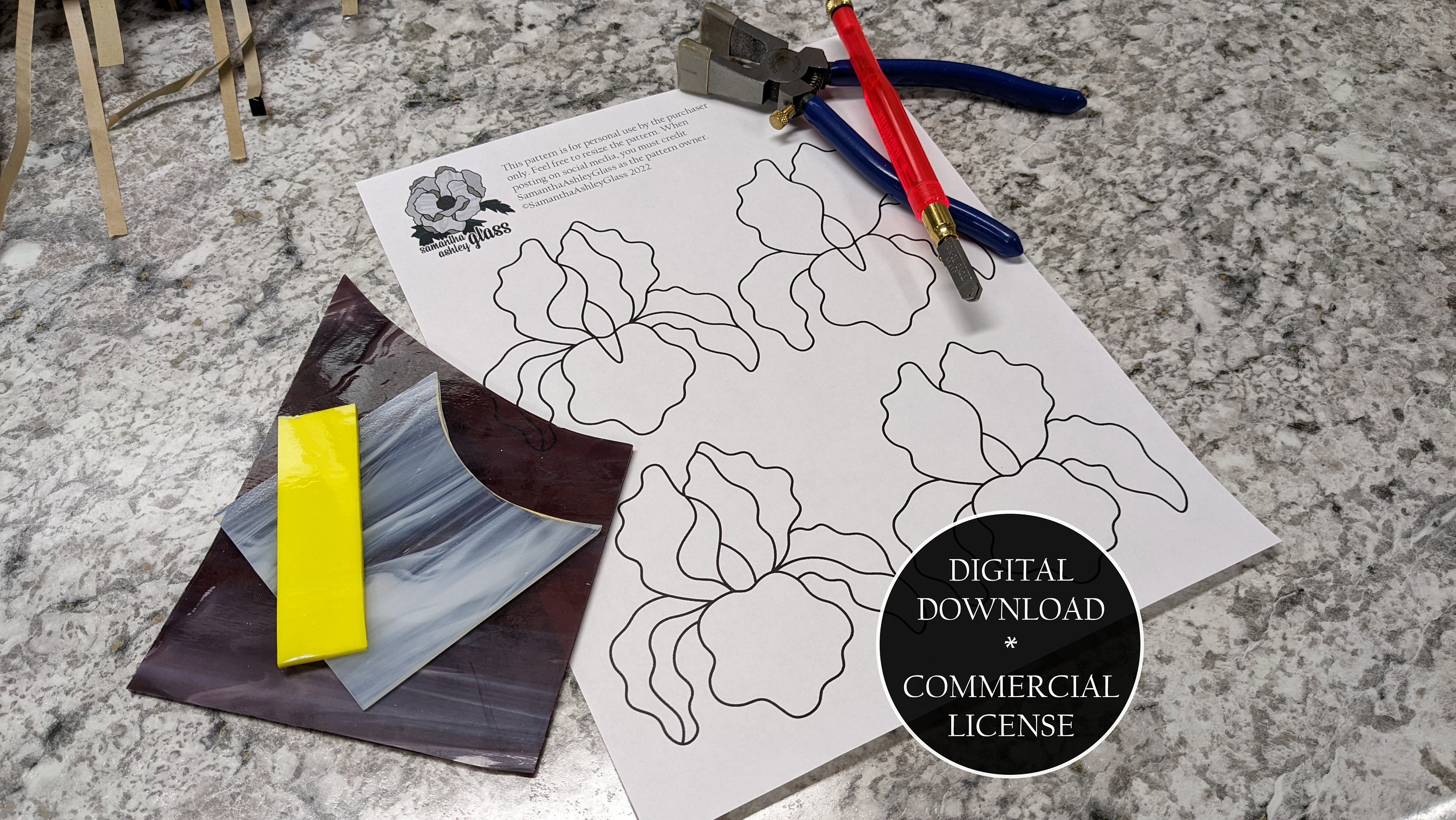 Commercial License - DIGITAL DOWNLOAD - Iris Pattern - Etsy