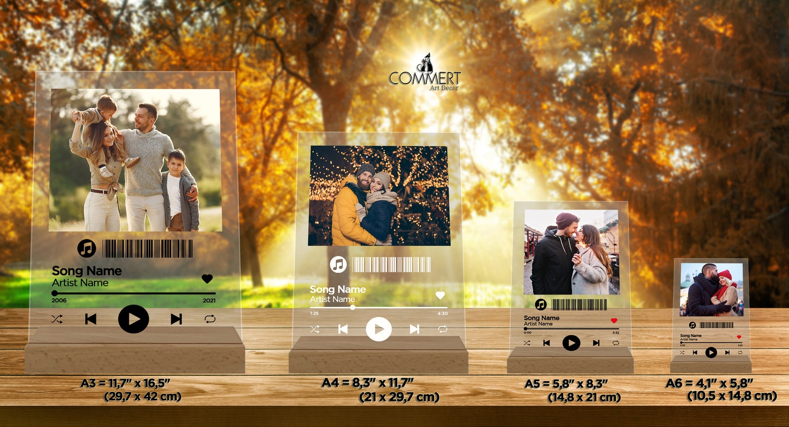 Custom Couple Song Glass Frame Custom Music Plaque Song | Etsy