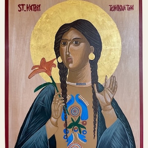 St. Kateri Tekakwitha Lily of the Mohawks Icon Postcards (pack of 6 ...