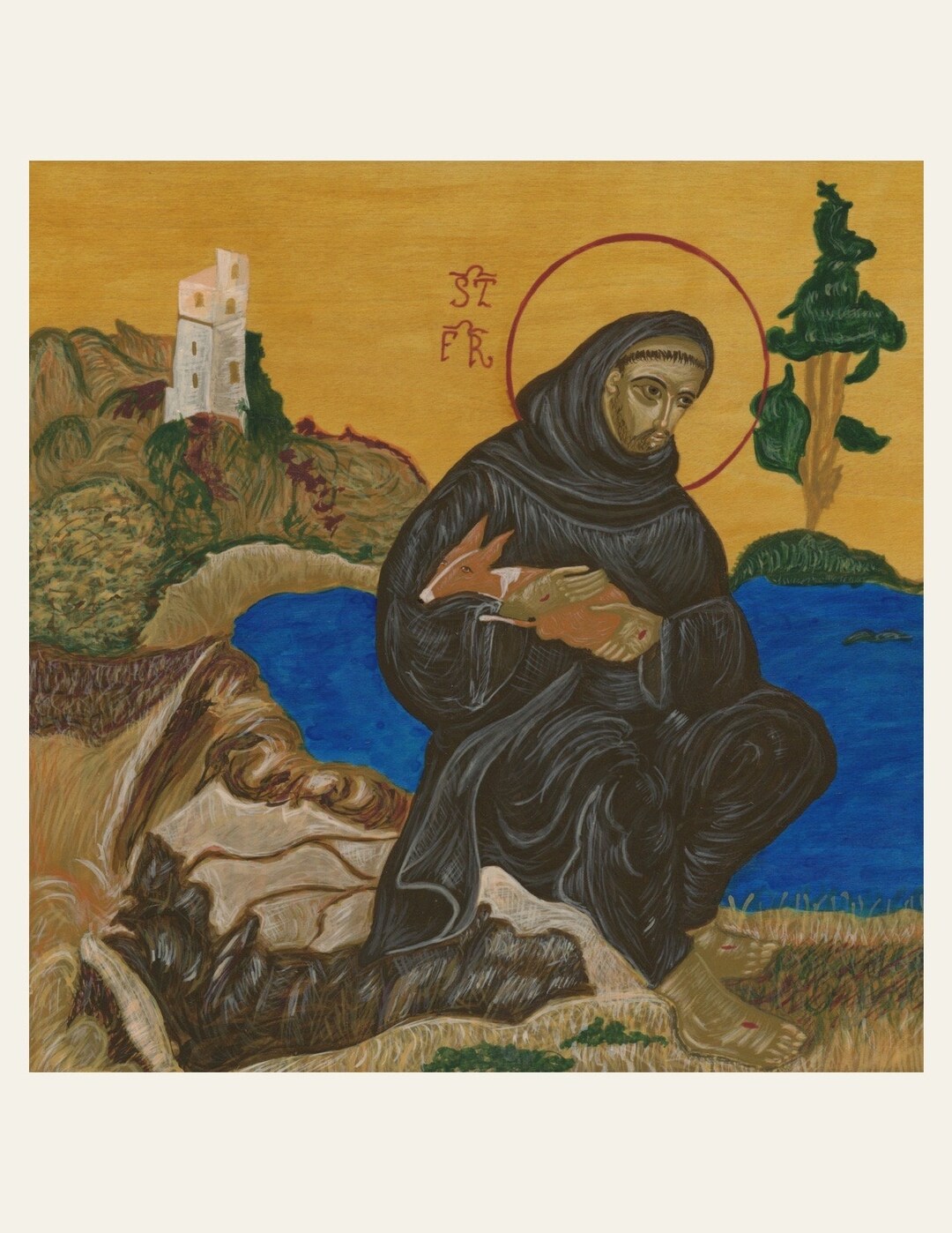 St. Francis of Assisi Icon Postcards (pack of 6 Cards) - Etsy UK