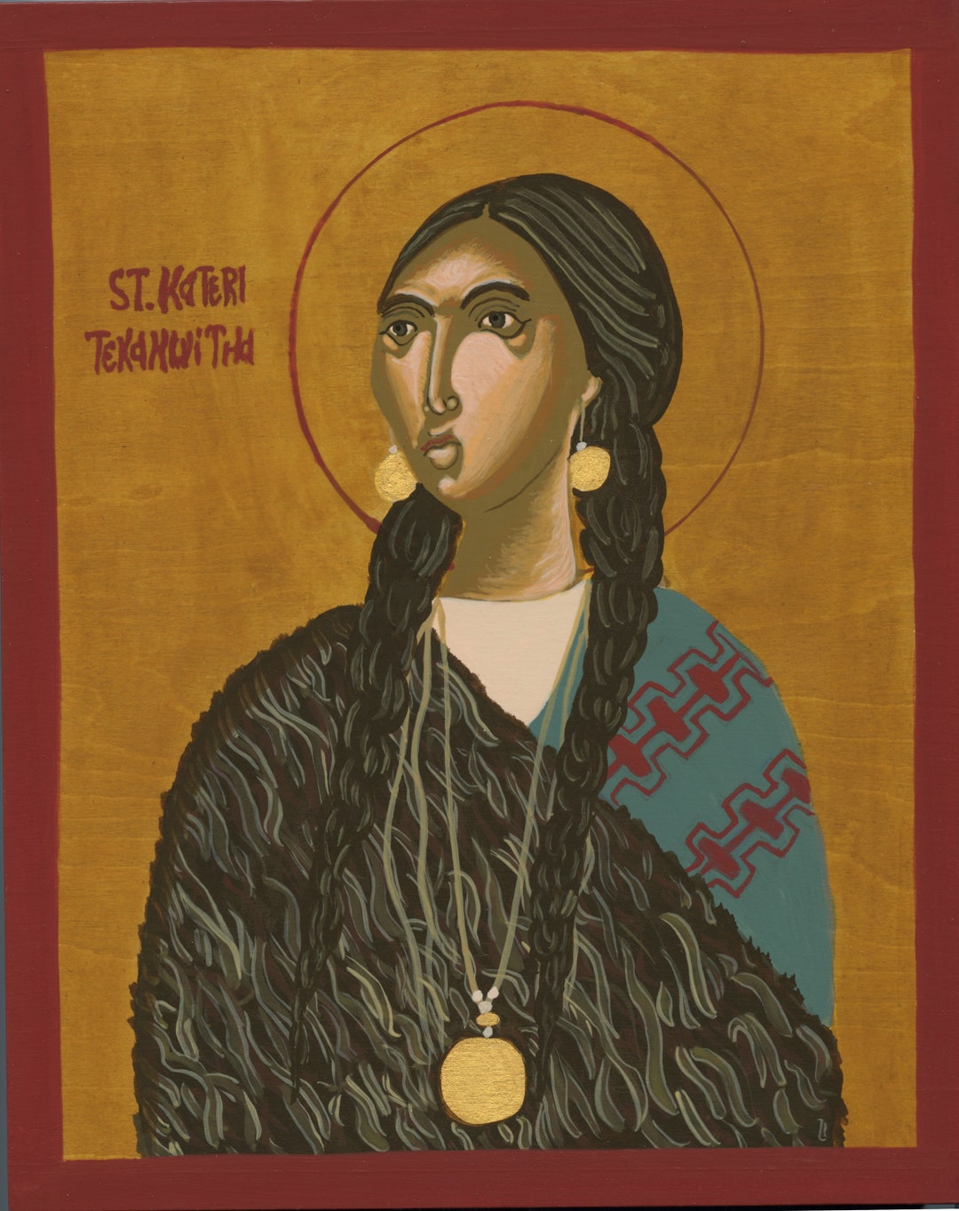 Saint Kateri Tekakwitha Hand Painted Icon - Etsy