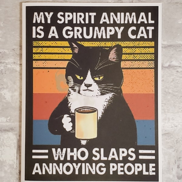 Grumpy Cat Card - Etsy