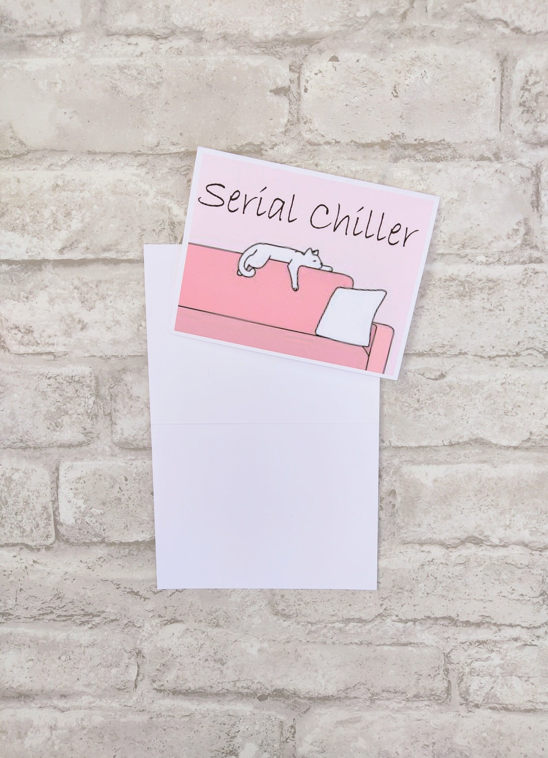Serial Chiller Card 64 Cat Greeting Card Blank Inside. - Etsy