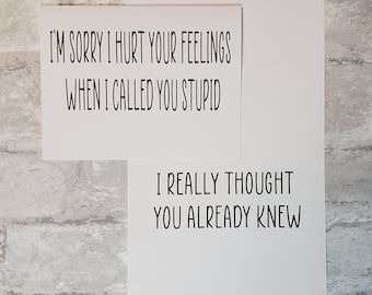 Hurt Feelings Card - Etsy