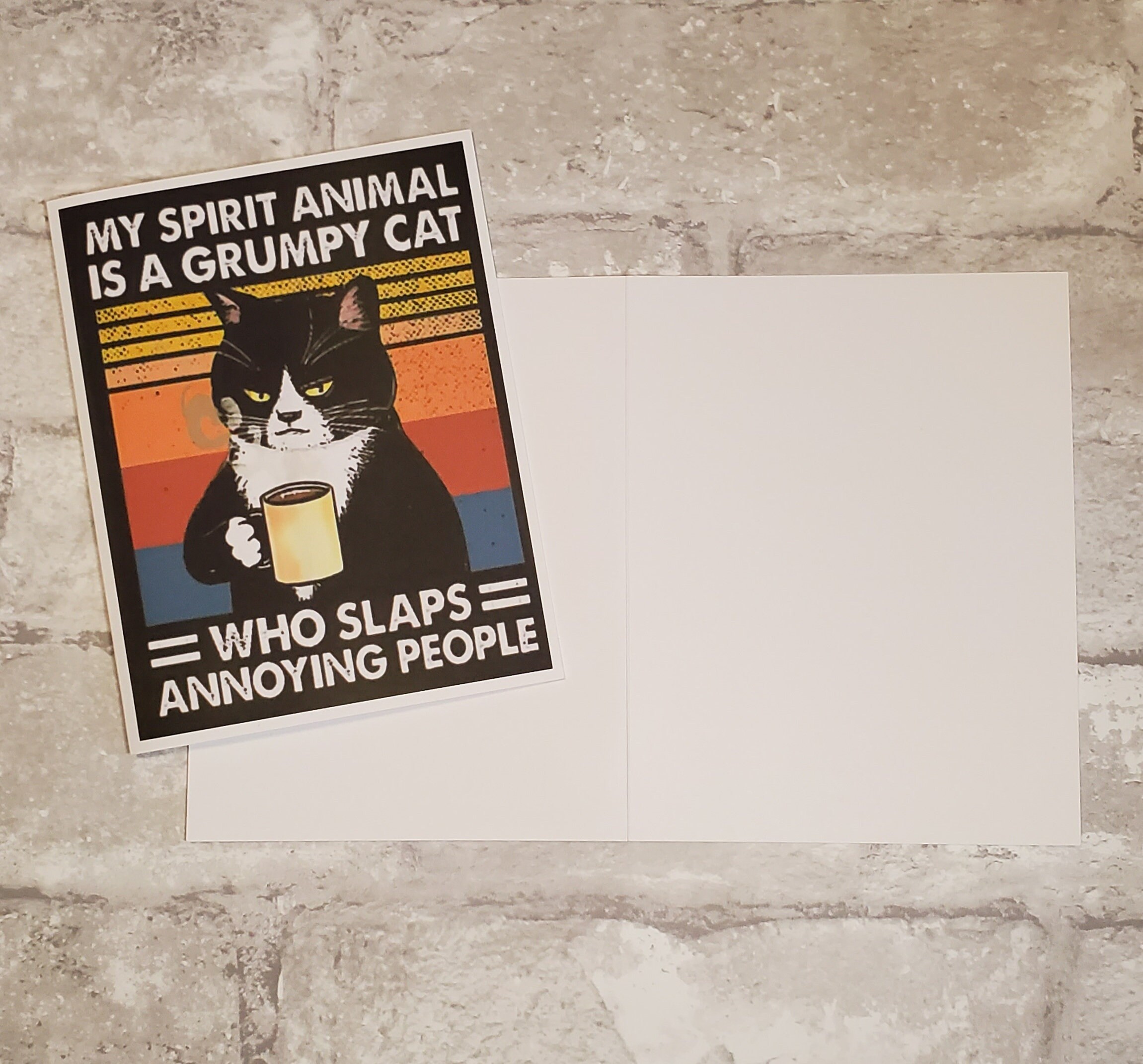 Grumpy Cat Card #131- My Spirit Animal is a Grumpy Cat Who Slaps ...