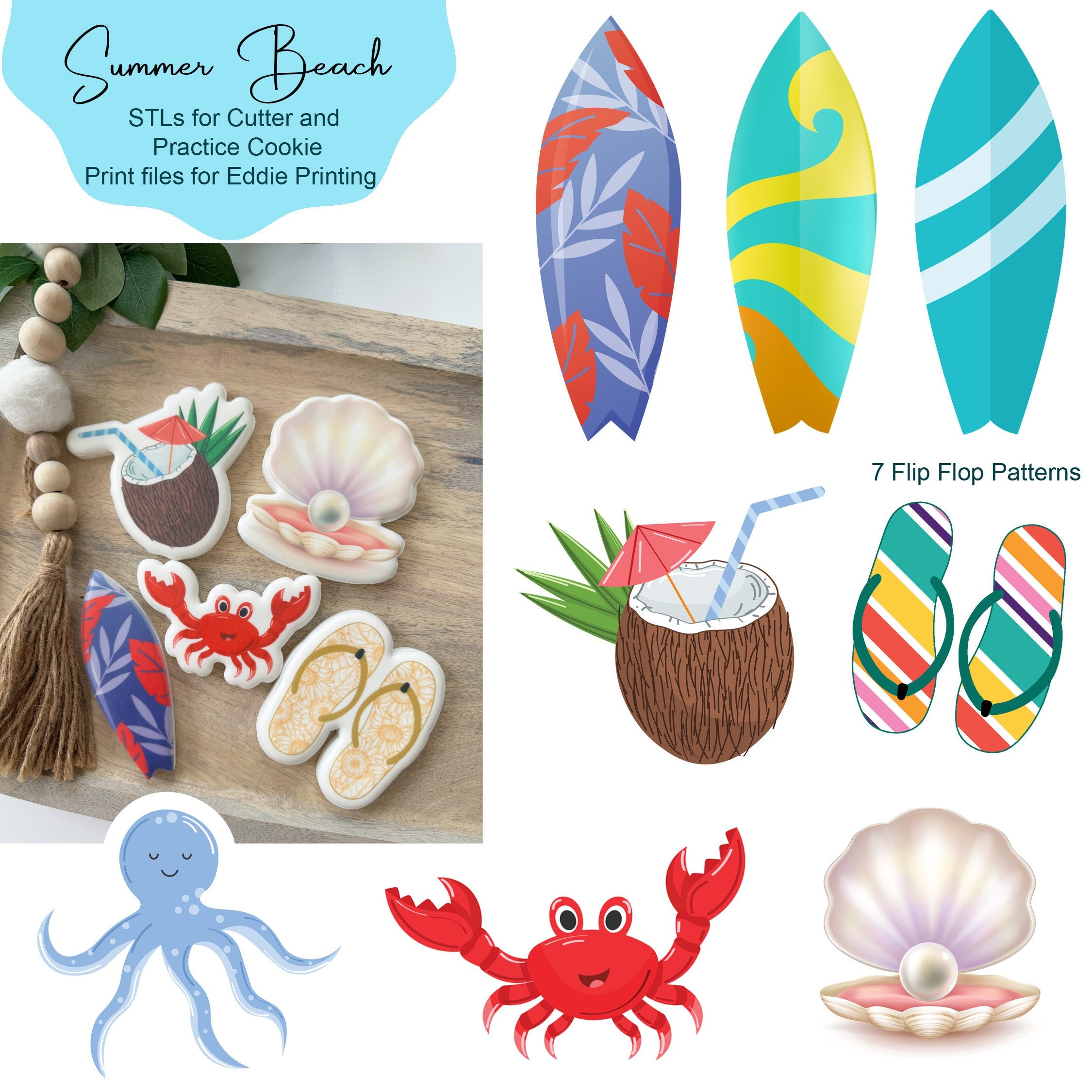 Summer Beach STL & Print Files - Etsy