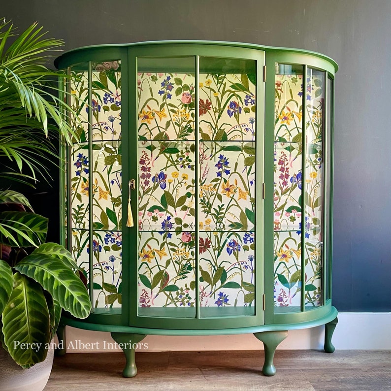COMMISSION POSSIBLE Lebus Drinks Cabinet With Floral - Etsy