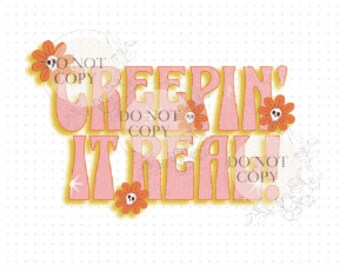 Creeping It Real Skull Cuttable Design SVG PNG DXF & Eps Designs Cricut ...