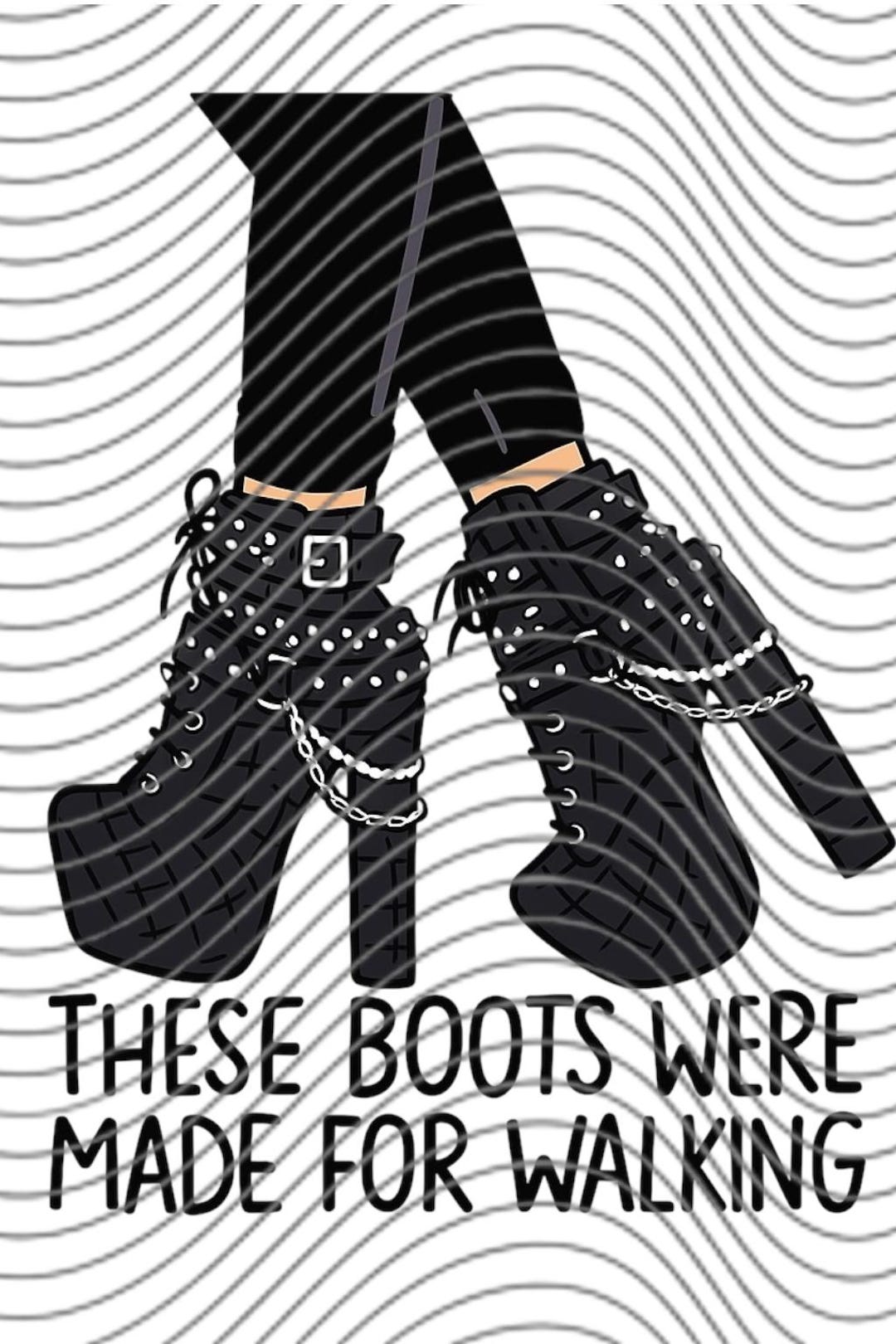 These Boots Were Made for Walking Png Goth Boots Rocker Punk - Etsy