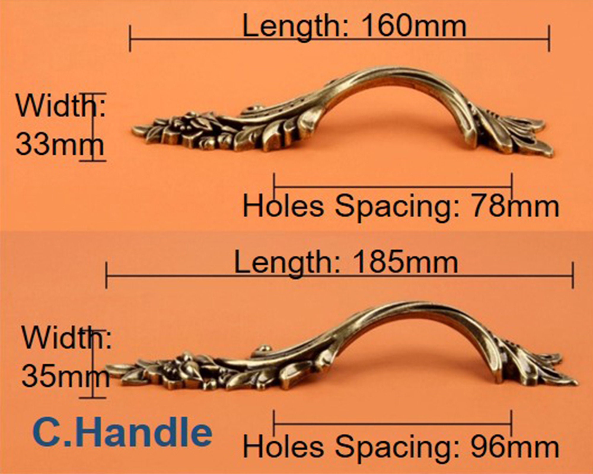 2.5 3 3.75 Bow Carved Antique Sliver Bronze | Etsy