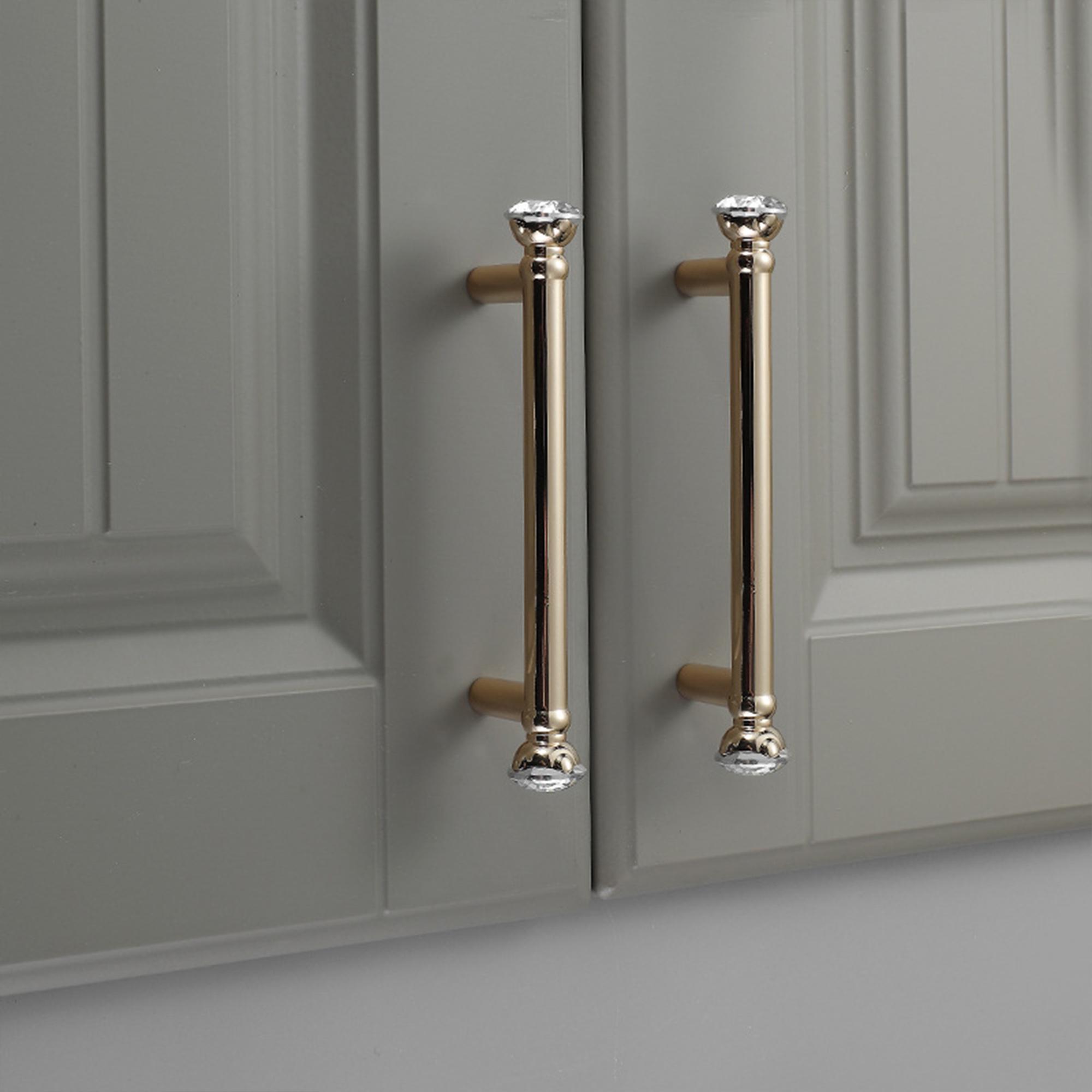 Chrome Crystal Cabinet Knob or Pull - Modern Drawer Hardware - Etsy
