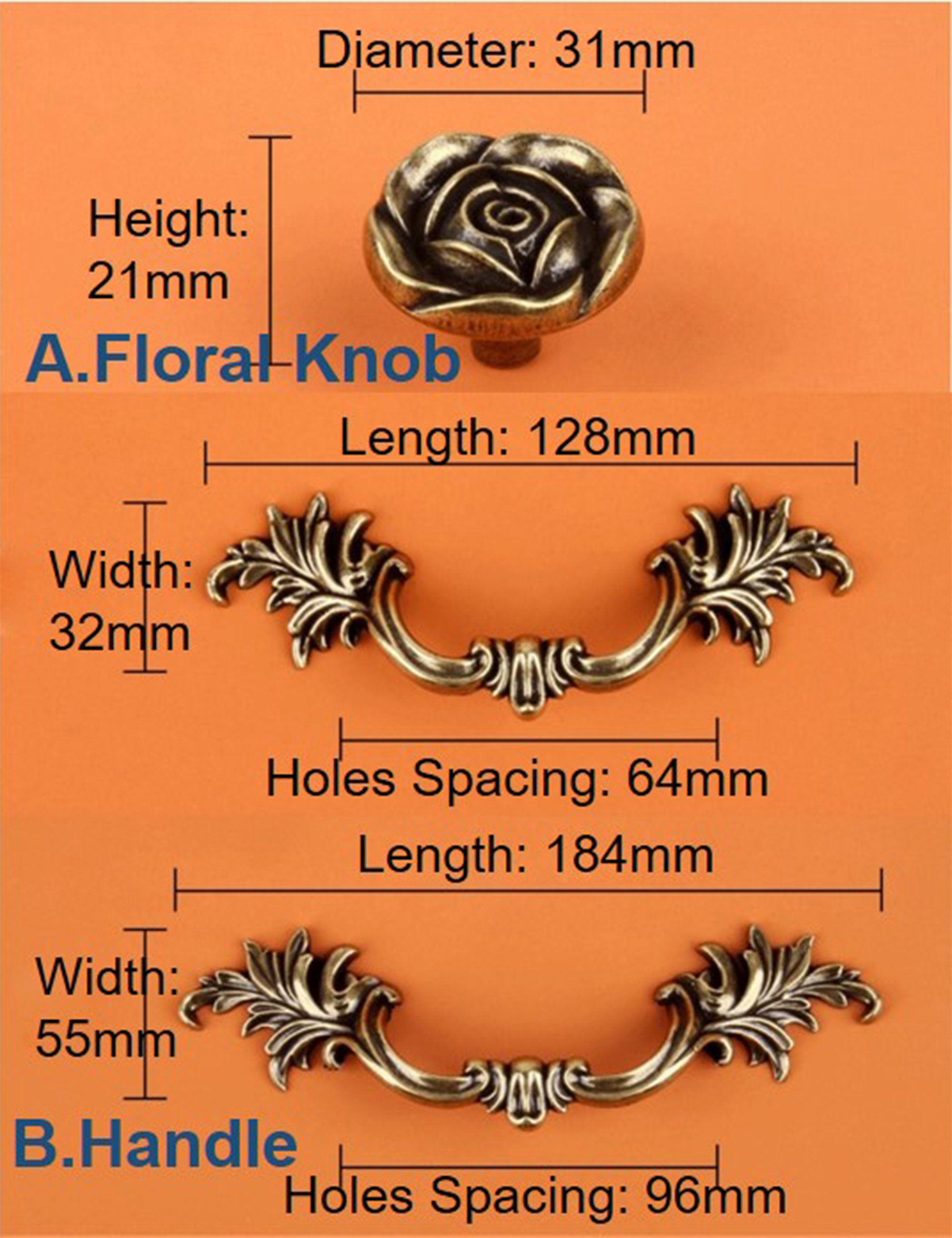 2.5 3 3.75 Bow Carved Antique Sliver Bronze | Etsy