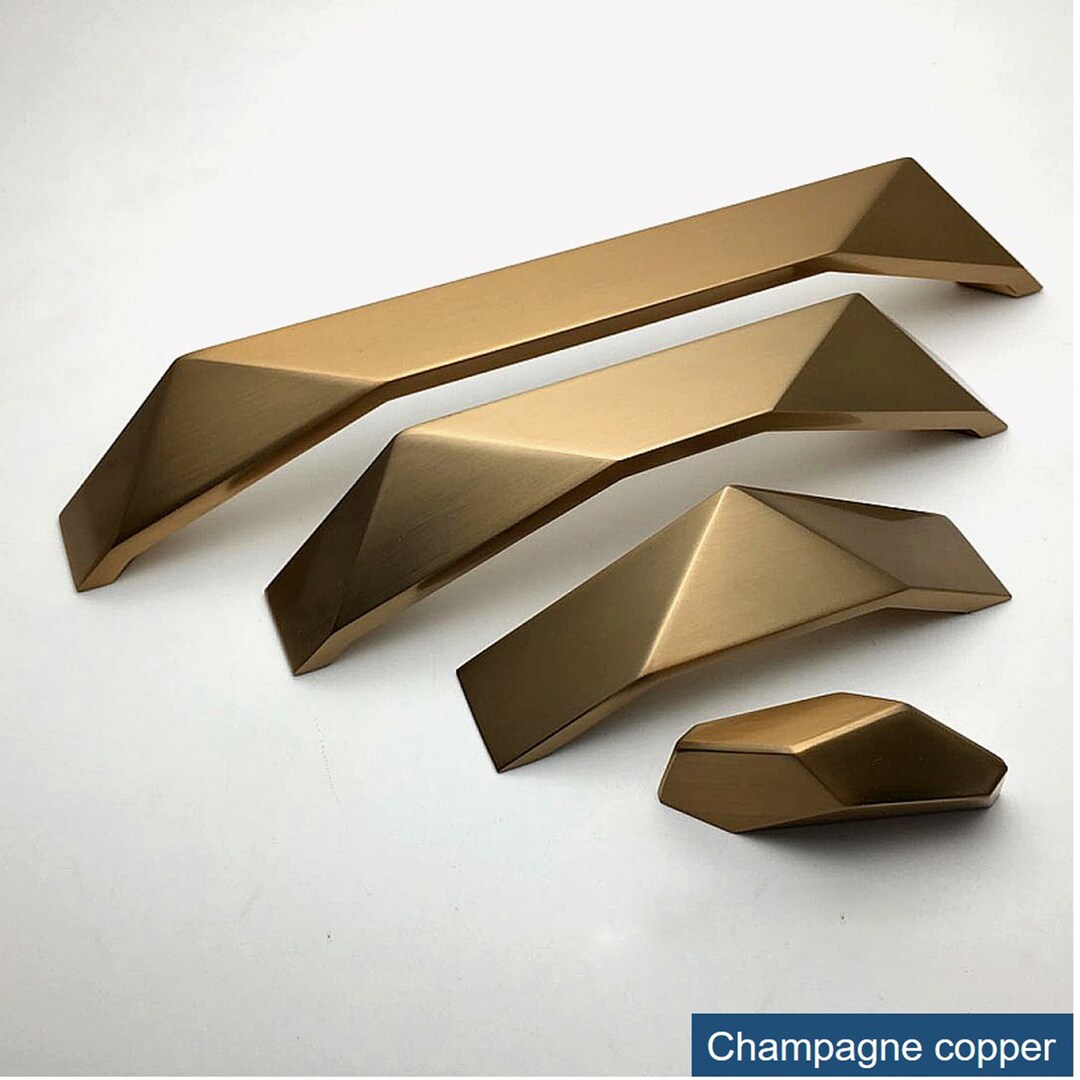 1.25" 2.5" 5" 7.56" Copper Black Sliver Handles Cabinet Handles Pulls ...