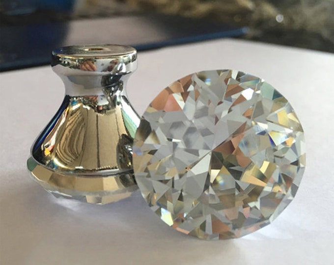 Pink Crystal Knob Drawer Knobs Glass Knob Dresser Knobs Rhinestone Pulls Handles Kitchen Cabinet ...