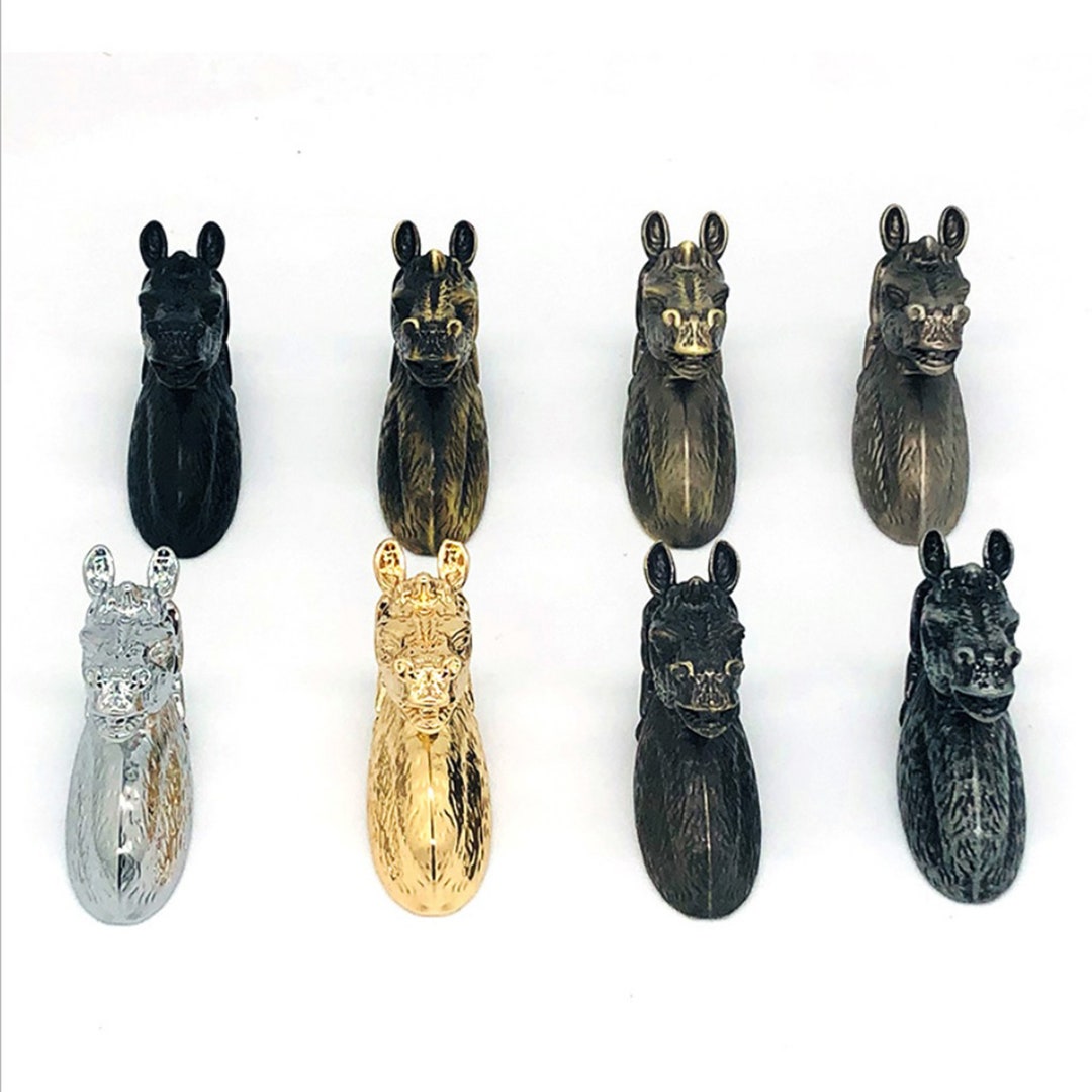 0.63" Creative Handle for Horse Headed Animal Cabinet Handles Pulls ...
