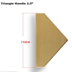 1.25" 2.5" 3.75" 7.56" Brushed Copper Triangle Semi Circle Wardrobe Cabinet Pulls Handles Modern ...