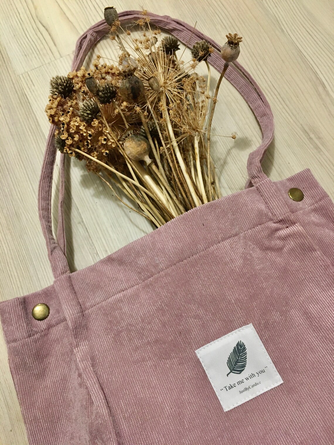 Corduroy Canvas • Shoulder Bag • Handbag • Reusable • Tote Bag ...