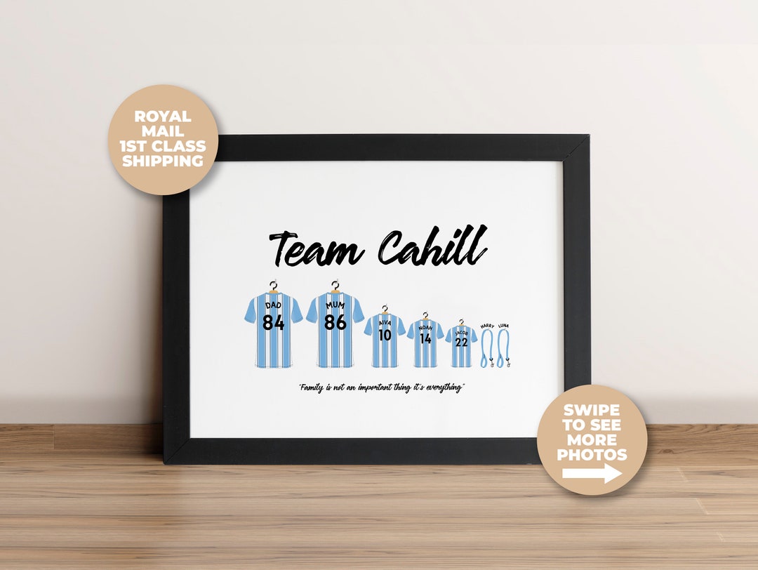 Personalised Coventry City Football Shirt Print, Best Gift for Dad ...