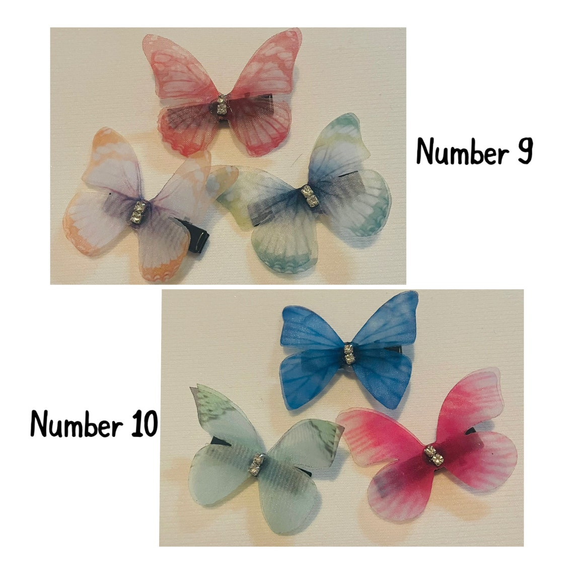 Handmade Pretty butterfly hair clips sets of hair slides | Etsy