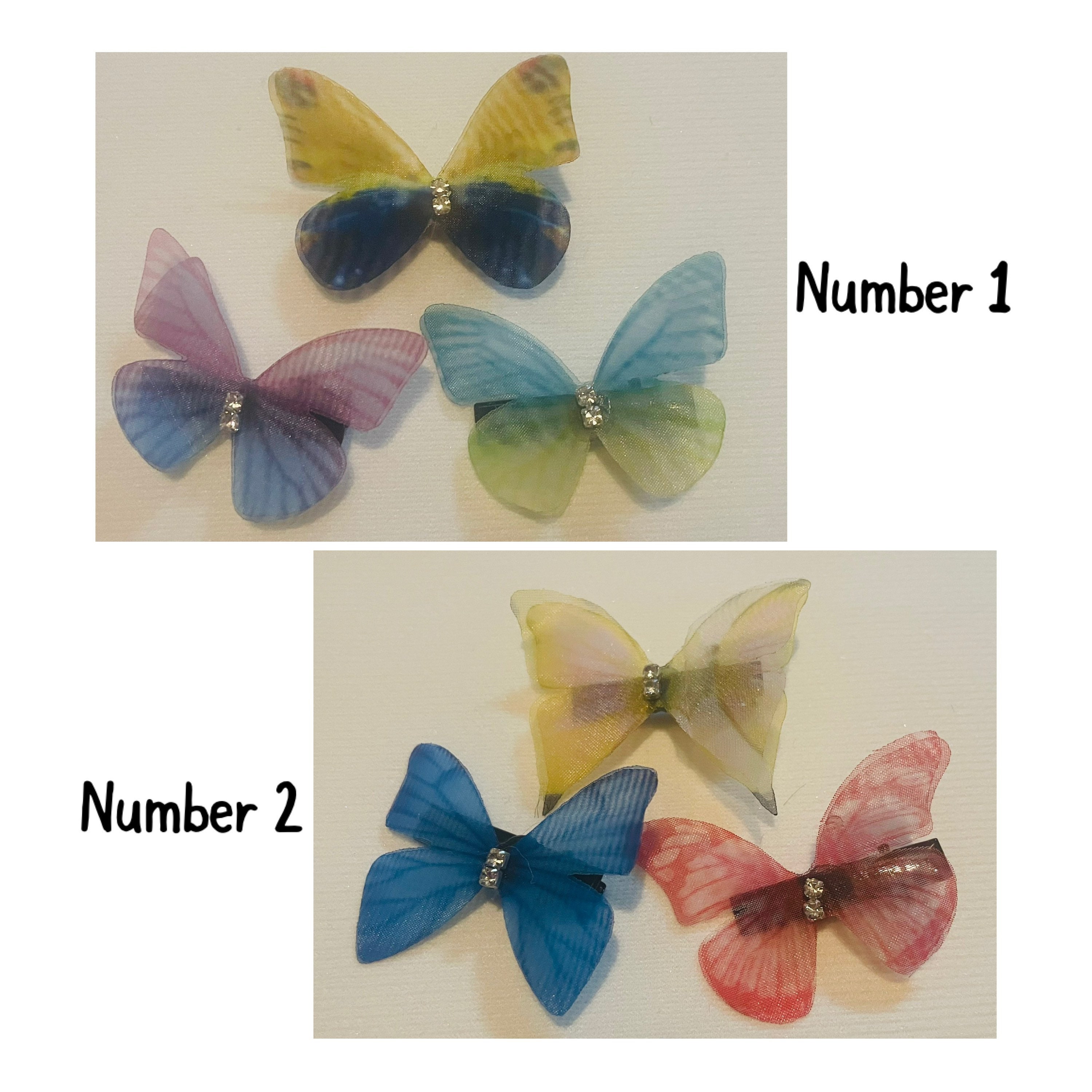 Handmade Pretty butterfly hair clips sets of hair slides | Etsy
