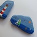 Mini Sailing Fridge Magnets Set of 3 Handpainted Slate Day Light Scene ...