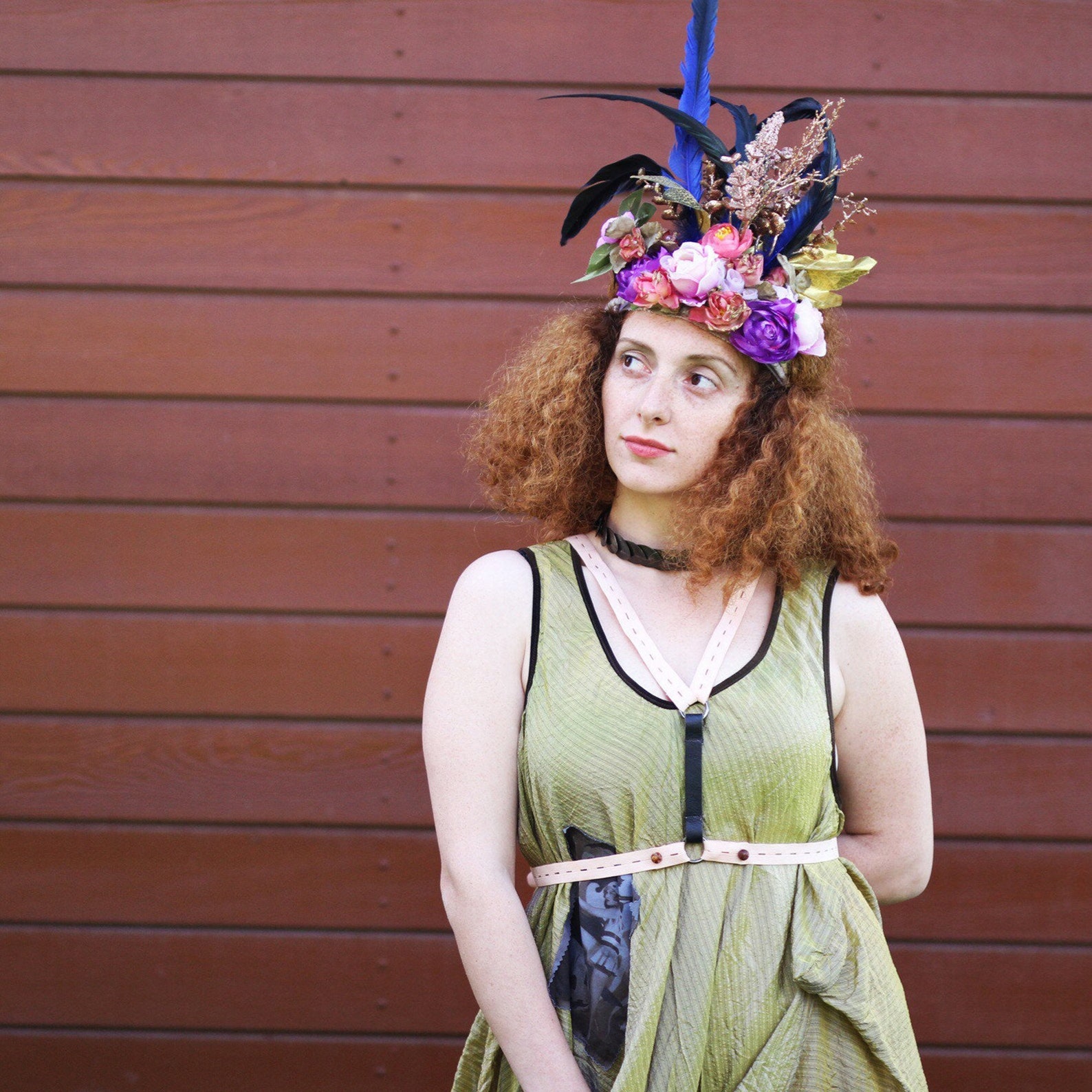 Handmade Burlesque Headdress: Vintage Flowers & Feathers Fascinator - Etsy
